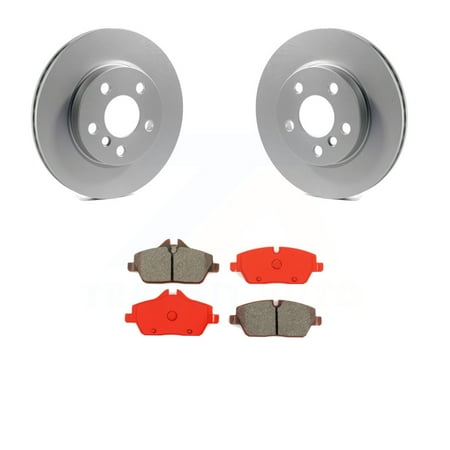 Front Coated Disc Brake Rotors And Semi-Metallic Pads Kit For Mini ...