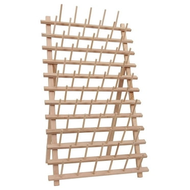 New brothread Wooden Thread Rack - 60 Spools Cone Stand for Organizing ...