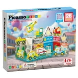 PICASSO-TILES Magnetic Tiles for Kids, 26PCS Metro City Theme ...