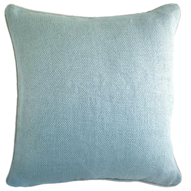 Indias Heritage C899 Ice Blue Linen Basket Weave Pillow, Ice Blue ...
