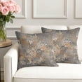 Beige Brown Copper Rust Pillow Covers Set of 2, Abstract Vintage ...