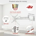 Barkan Full Motion Swivel TV Wall Mount, 13-83 inch, Extra Long, White ...