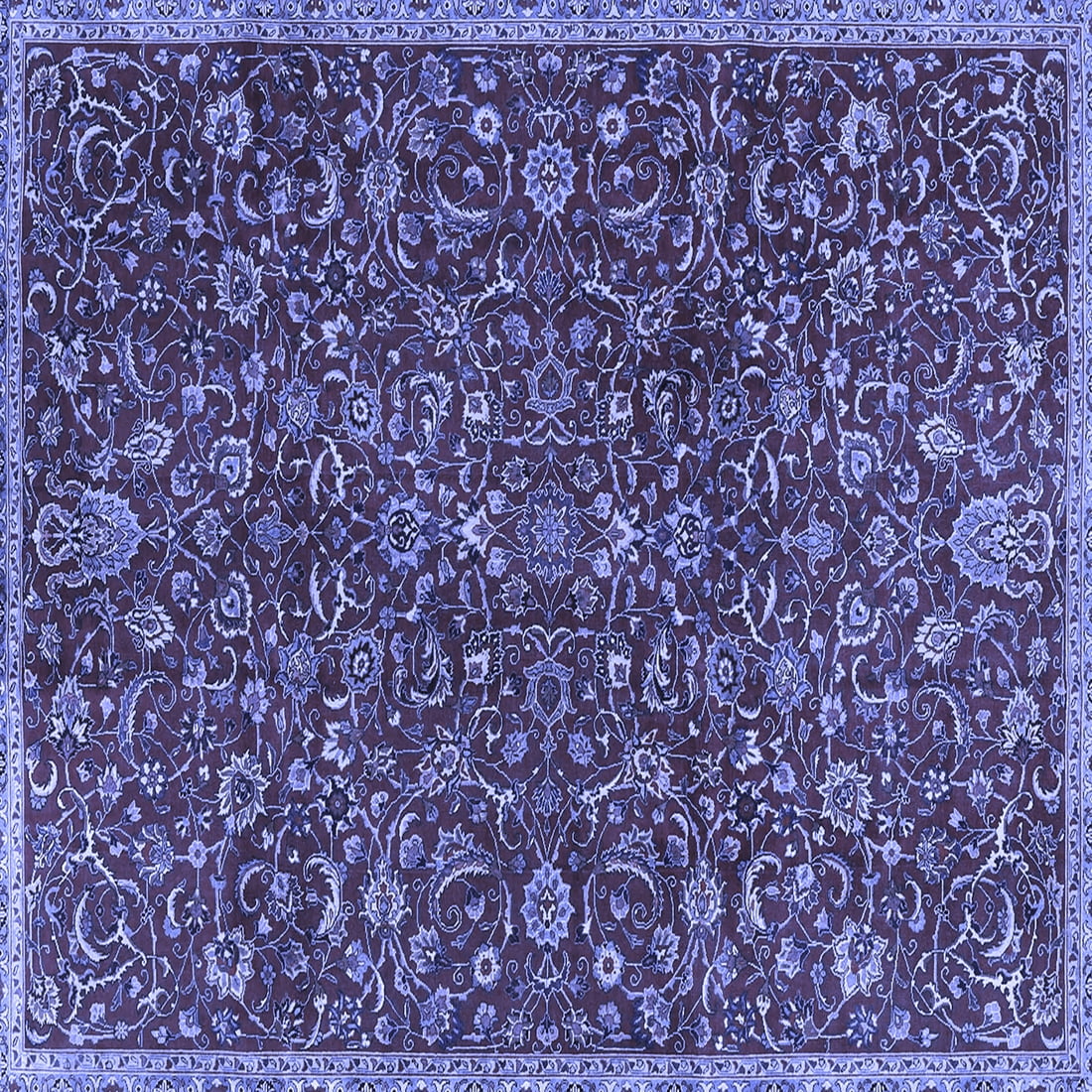 Ahgly Company Indoor Square Persian Blue Traditional Area Rugs, 6 ...