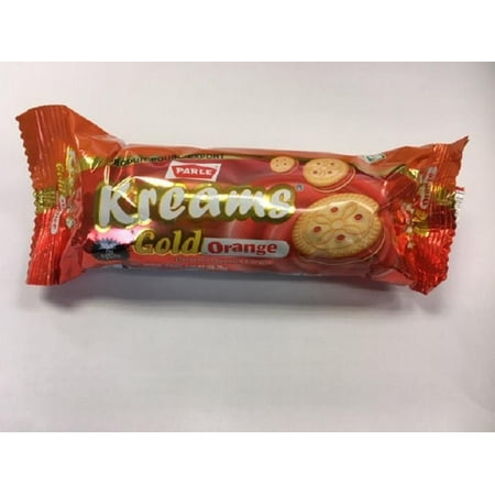 Parle Kreams Gold Orange Biscuits, Flavoured Sandwich Biscuits ...