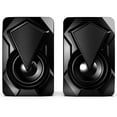 X2 USB Wired Sound Box 2.0 Channel Computer Speakers Set, ABS, Black, 2 ...