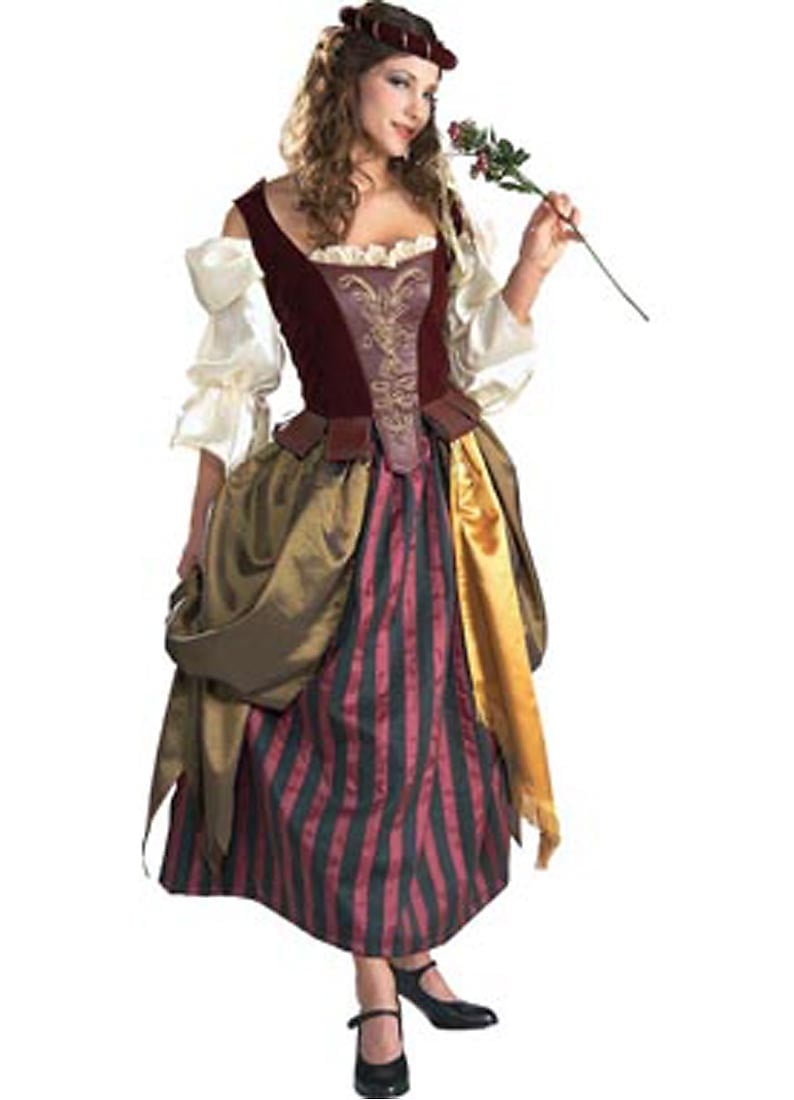 Renaissance Maiden Adult Halloween Costume Size Womens One Size