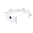Mainstays Small Lidded Storage Bins, White, Set of 4 - Walmart.com