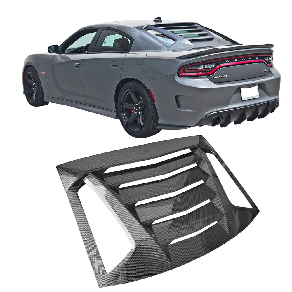 Ikon Motorsports Compatible with 11-23 Dodge Charger Rear Window Louver ...
