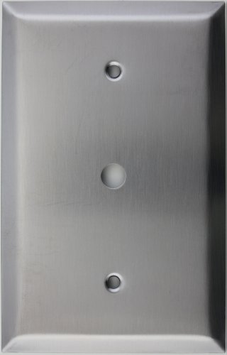 Oversized Jumbo Satin Stainless Steel 1 Gang Cable TV/Coaxial Cable ...