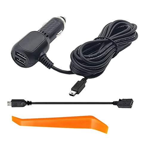 Dash Cam Charger, Dosili car Dash cam USB Power Cord, Micro USB & Mini ...