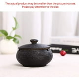 Ceramic Ashtray with Lids, Windproof, Cigarette Ashtray for Indoor or ...