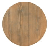 Powell Byrne Round Barrel Metal and Wood Indoor Accent Side Table, 24. ...