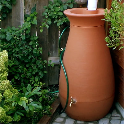Algreen Cascata 65 Gallon Rain Barrel, Terra Cotta - Walmart.com