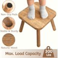 12 Inch Square Solid Wooden Step Stool, Non-Slip One Step Stool for ...