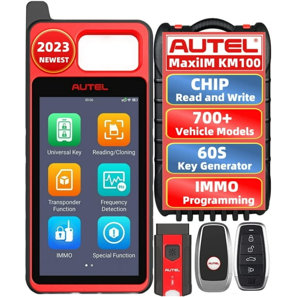 Autel MaxiIM KM100 Key Fob Programmer Immobilizer Tool with 2pcs Blank ...