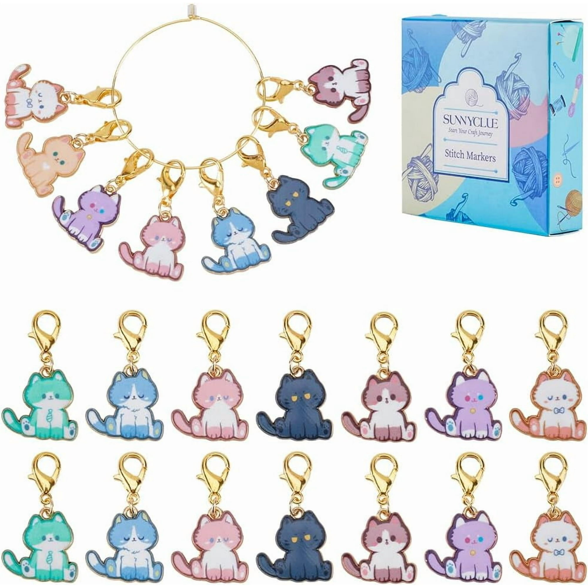 Click here for Nobrand 16pcs 8 Colors Cat Stitch Markers Crochet... prices