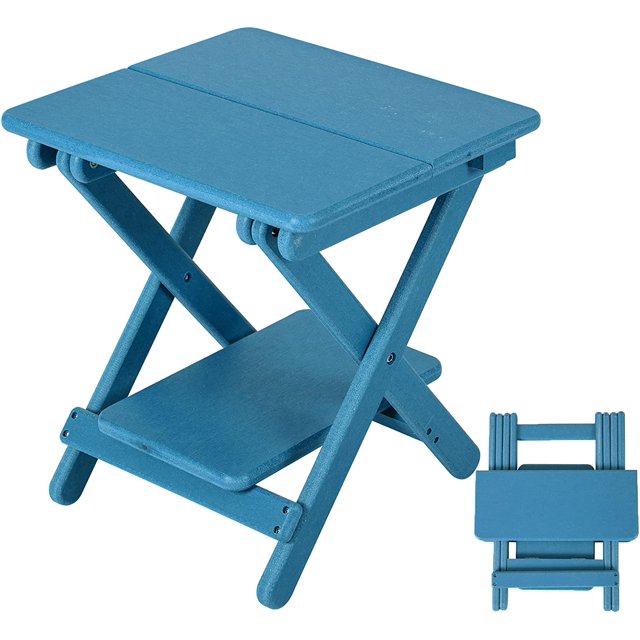 ZXNYH Adirondack Side Table 16.5" Outdoor Side Table HDPE Plastic ...