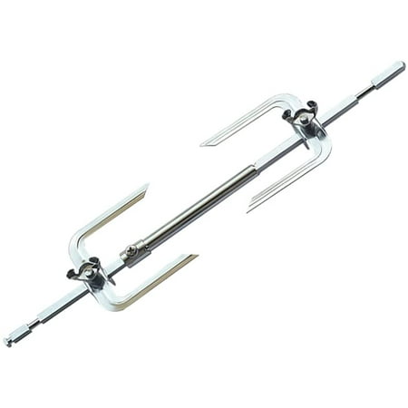 Stainless Steel Grill Rotisserie Forks Meat Spit Rods Barbecue Rotating ...