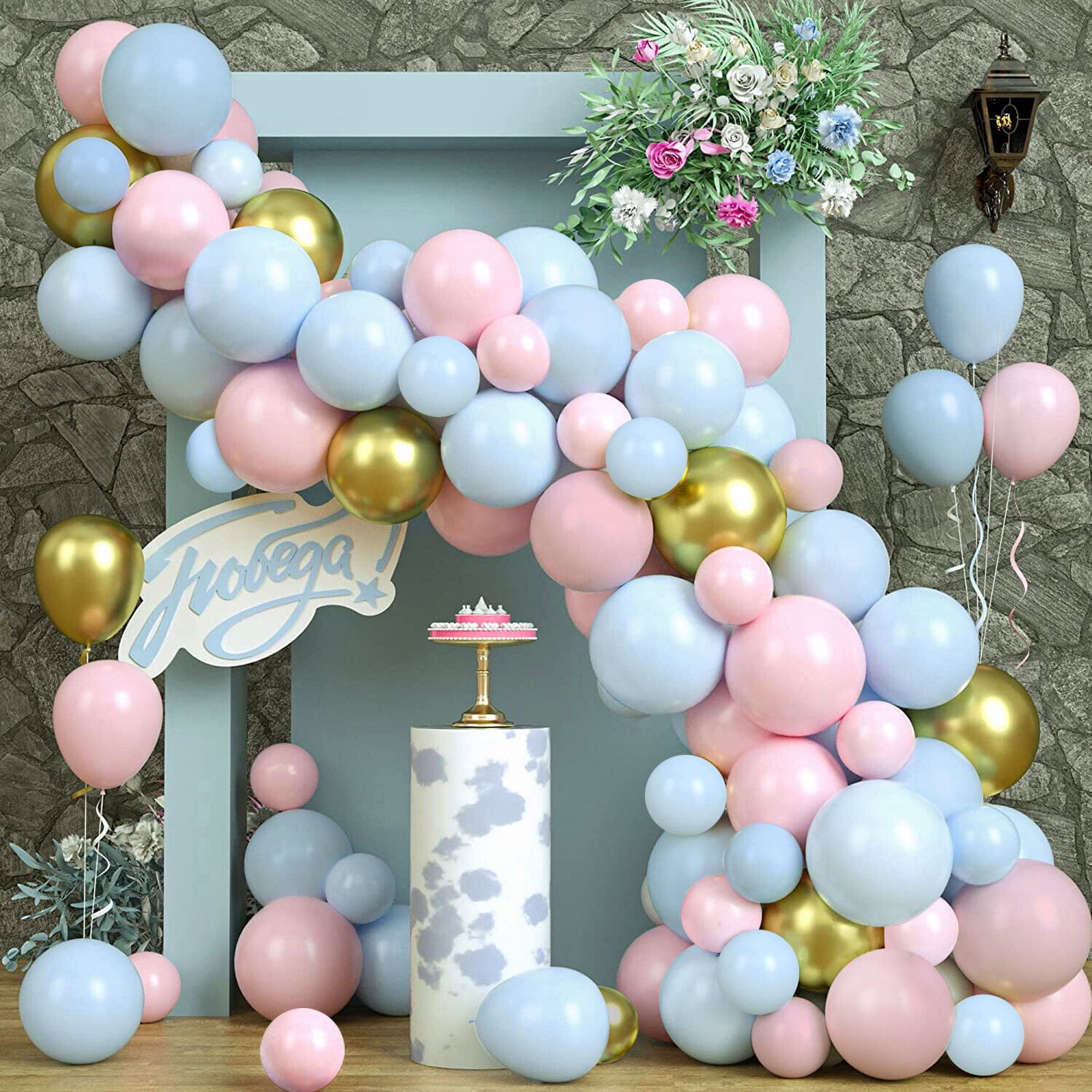 Buy Honinda DIY Gender Reveal Balloons Arch Kit-Pink and Blue Balloons ... Buy Honinda DIY Gender Reveal Balloons Arch Kit-Pink and Blue Balloons ...