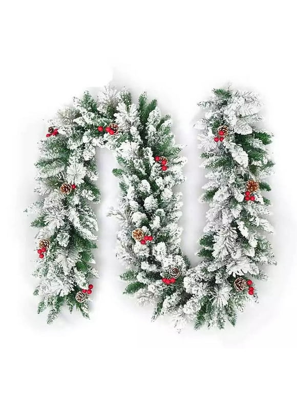 Flocked Christmas Garlands in Christmas Garlands - Walmart.com