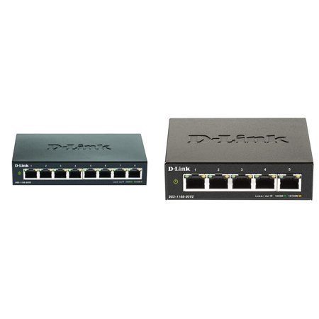 D 8-Port Gigabit Smart Managed Desktop Switch & 5-Port Gigabit Smart ...