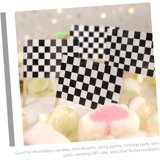 48pcs Racing Flag Toothpick Appetizers Picks Cupcake Toppers Race Car ...