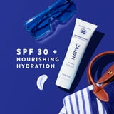 Native Unscented Mineral Sunscreen Lotion SPF 30, 5 oz, Broad Spectrum ...