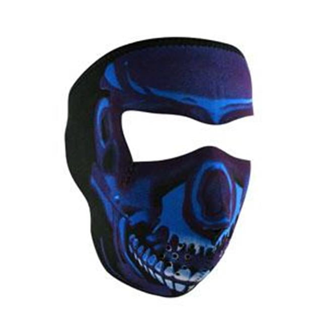 Neoprene Face Mask Blue Chrome Skull - Walmart.com - Walmart.com