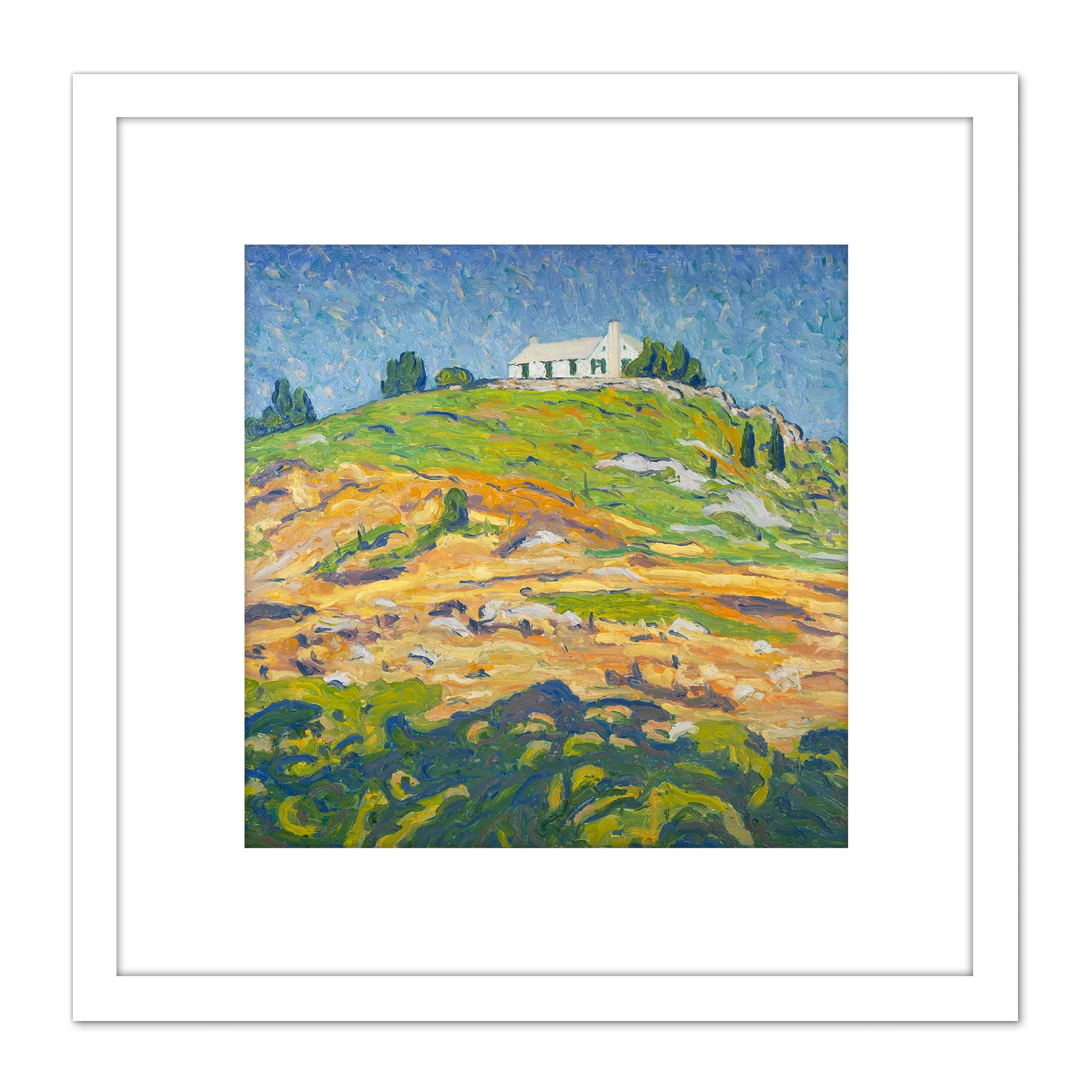 Allen Tucker The Rise Painting 8X8 Inch Square Wooden Framed Wall Art ...