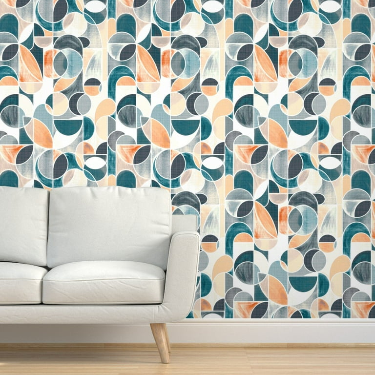 Modern Pattern Wallpaper Orange