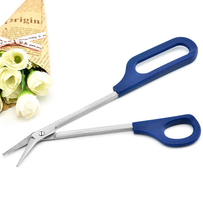 Buy 2Pcs Long Handled Toenail Scissors Clippers Natural Long Handled ...