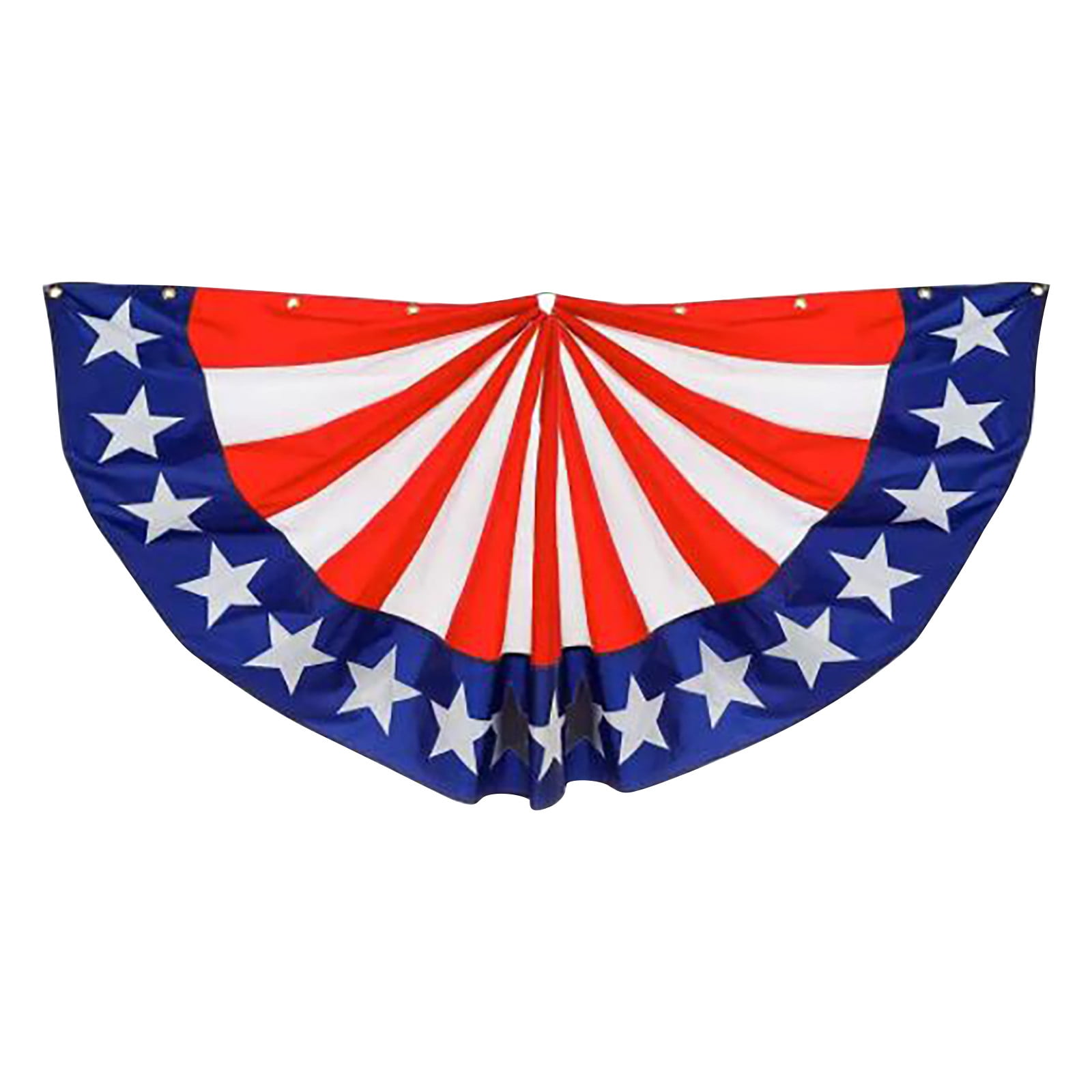 If American Pleated Fan Flag Usa American Bunting Decoration Print
