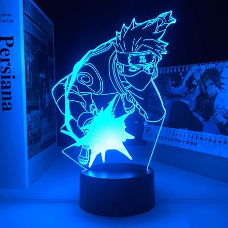 Ninja Kakashi lamp 3D Illusion Night Light,Remote Control Table Desk ...
