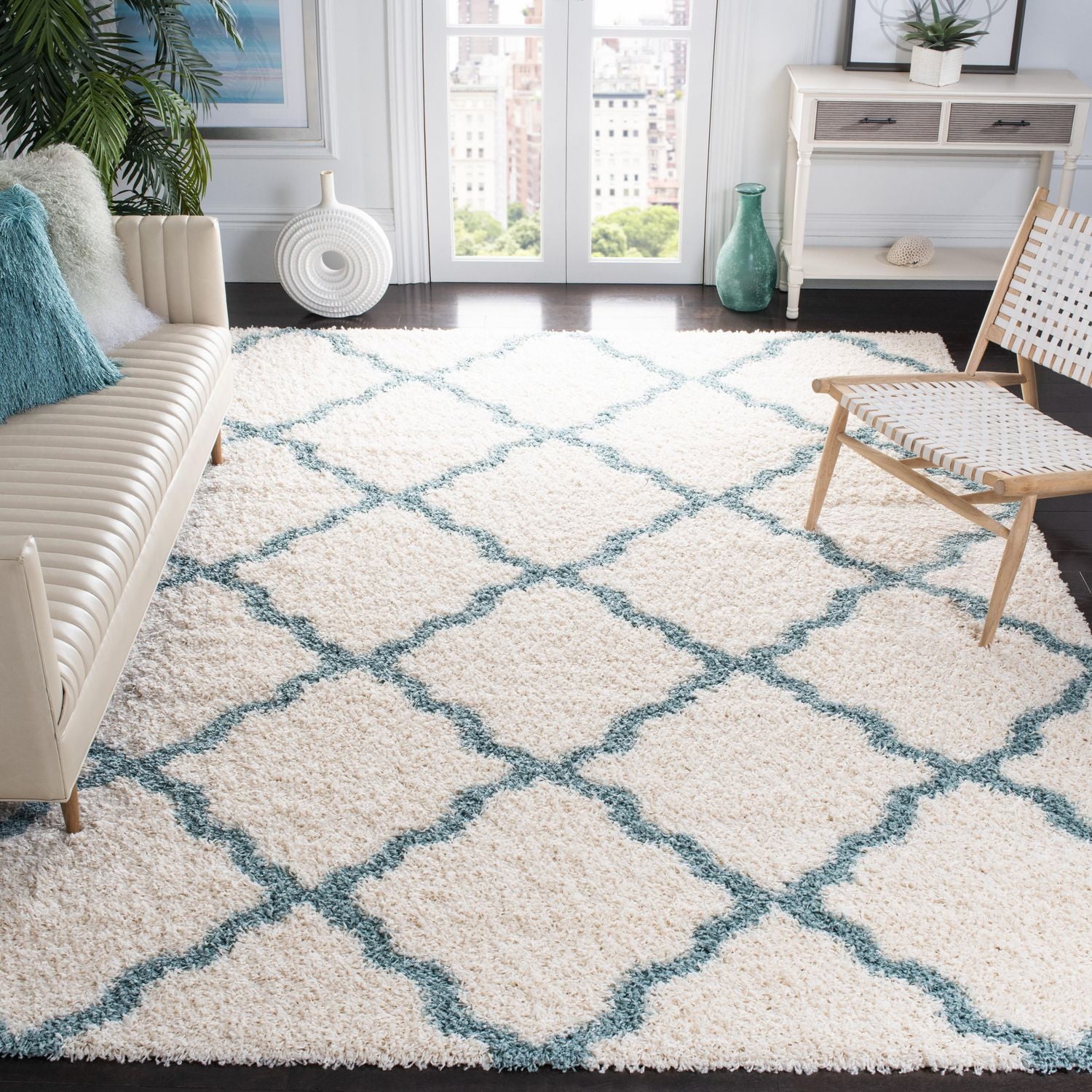Click here for Safavieh Dallas Logan Geometric Shag Area Rug 8 Ft... prices