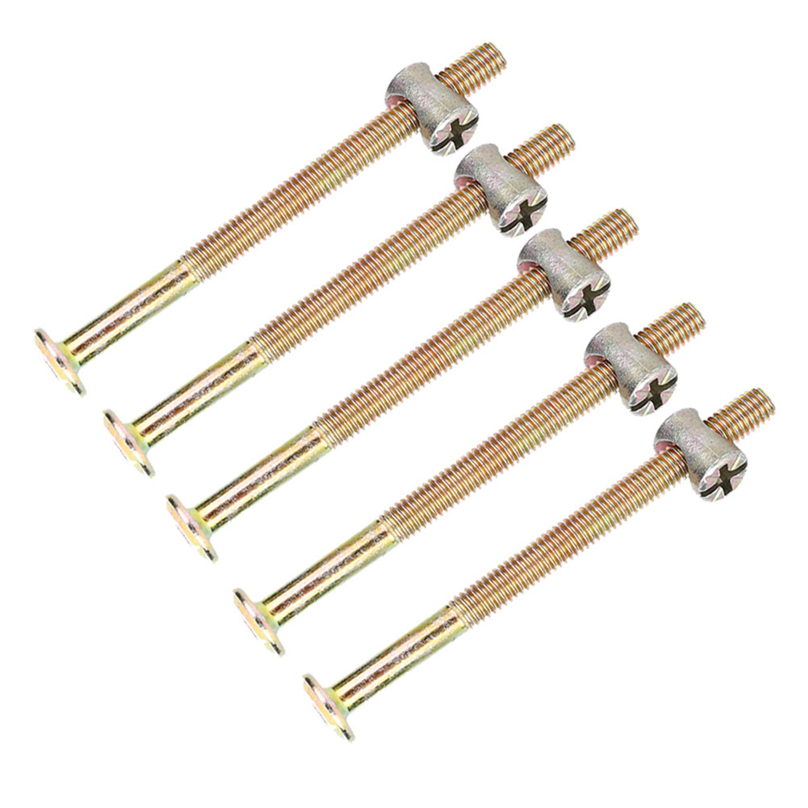 10 Tuercas de Barril Para Muebles de Acero al Carbrow M6, 10 pernos para Carpintería, Tableros ...