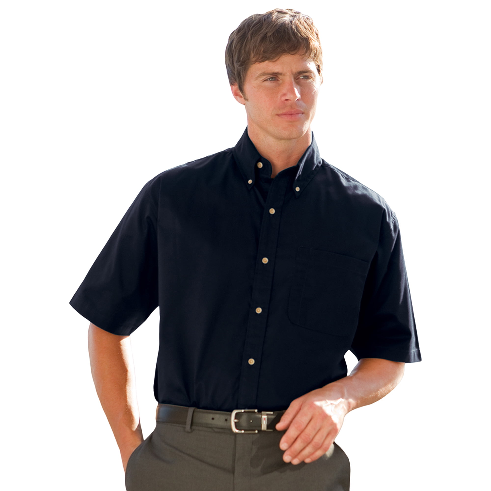 Men's Performance Center Full Button Front Shirt - Walmart.com