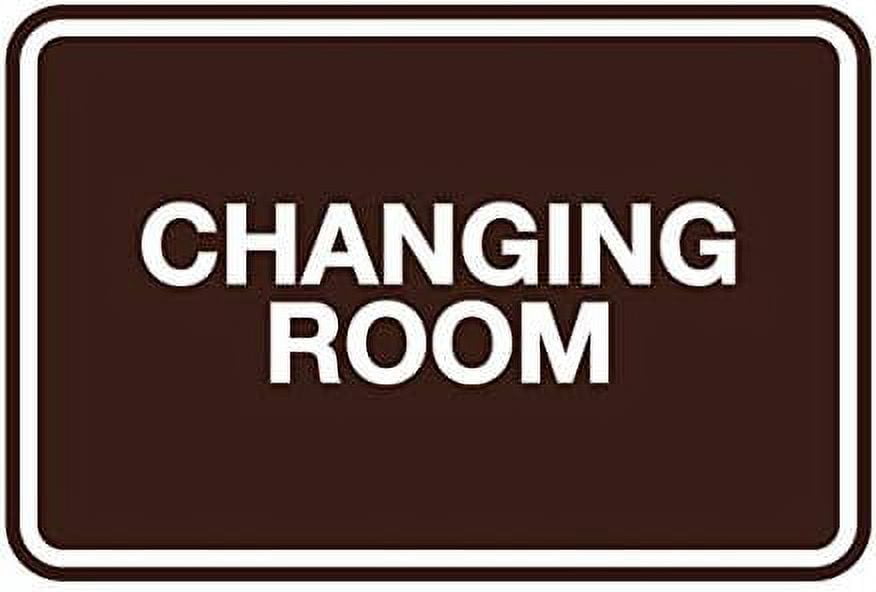 classic changing room sign (dark brown) - large - Walmart.com