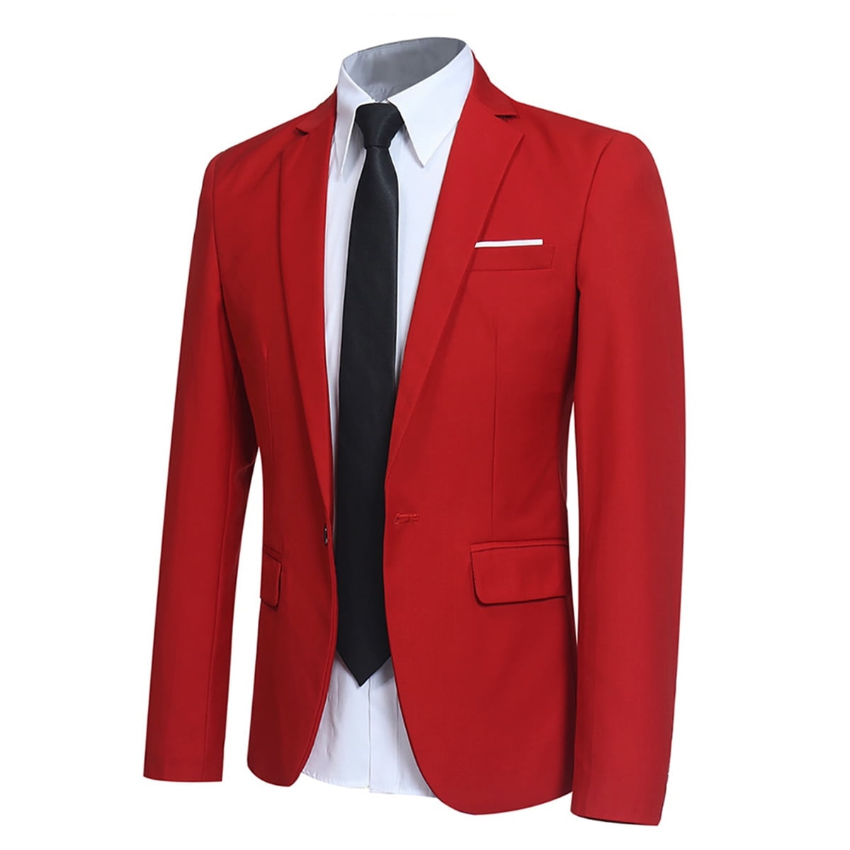 Cloudstyle Men s Slim Fit One Button Suit Blazer Jacket Casual Party cloudstyle-men-s-slim-fit-one-button-suit-blazer-jacket-casual-party