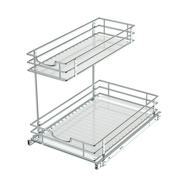 2-Tier Pull-Out Storage Rack, Under Sink Cabinet Sliding Drawer ...