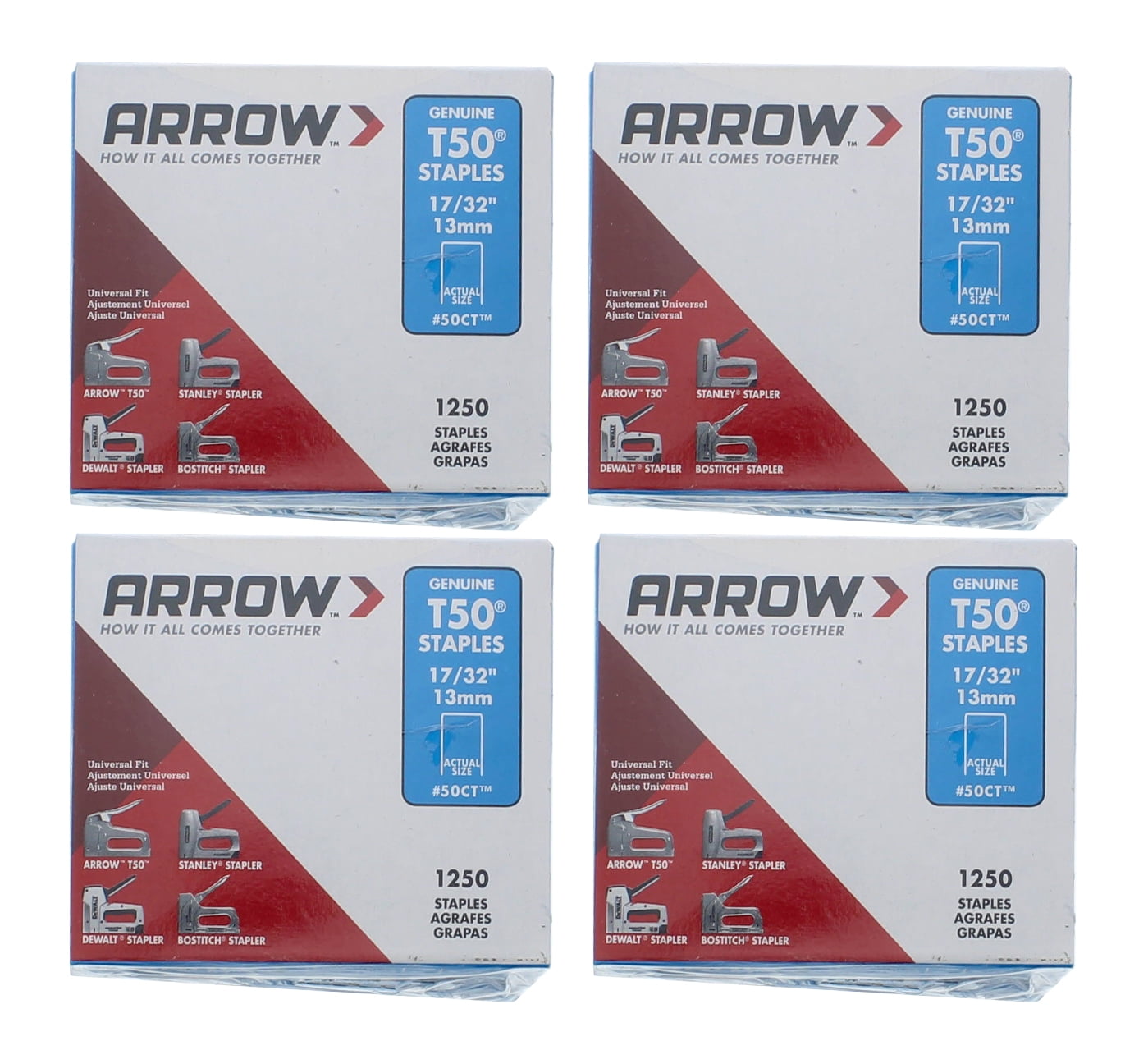 Arrow 50824 T50 Heavy Duty Staples, 4-Pack - Walmart.com