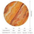 70x70in Round Tablecloth Car Line Straight And Dense Wireless Head Gap ...