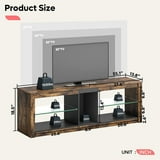 Bestier RGB TV Stand for TVs up to 60" with LED Lights Entertainment ...