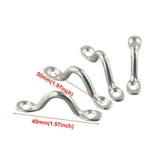 4Pcs 5mm Stainless Steel Wire Eye Strap Boat Marine Tie Down Hook ...
