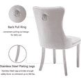 Btmway Modern Dining Chairs Set 6 Pcs Velvet Nailhead Trim Dining