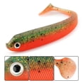 5PCS 9.5cm T Tail Fishing Lures Sinking Baits Double Color PVC ...