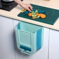 1pc Foldable Wall-Mounted Kitchen Trash Can, Large Hanging Paper Basket ...