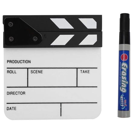 Mini Acrylic Waterproof Clap Board Director Scene Clapperboard TV Movie ...