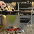 Outsunny 25" Smokeless Fire Pit, 2-in-1 Stainless Steel Firepit with ...