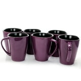 Elama's Lavender Fields 6 Piece Luxe and Large Dinner Mugs - Walmart.com