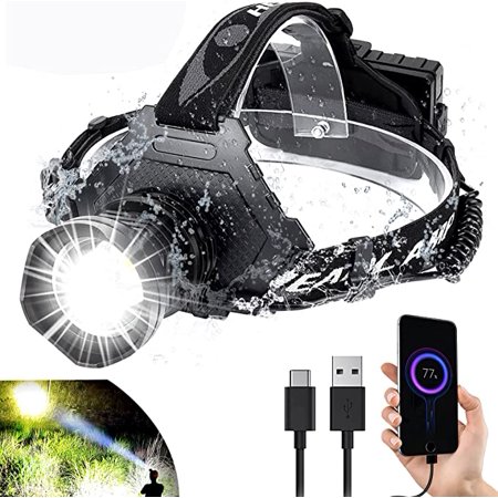 P70 LED Torch Headlight, 20,000 Lumens High Power Powerful Headlight 5 ...